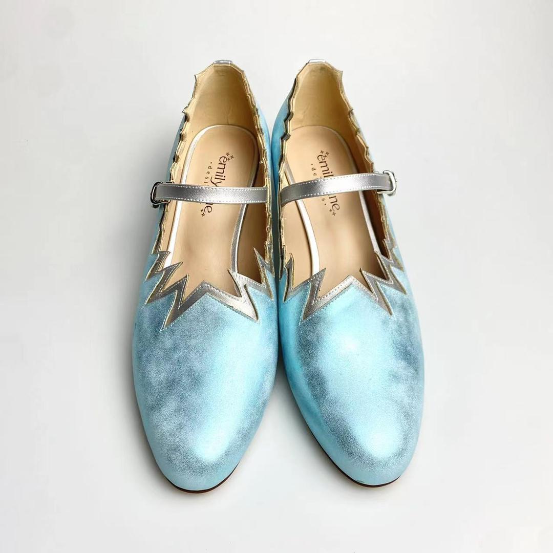 Ready to Ship- Snow Queen Park inspired Snow Queen Shoes Low Heel ...