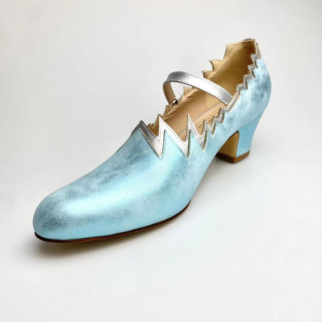 Ready to Ship- Snow Queen Park inspired Snow Queen Shoes Low Heel ...