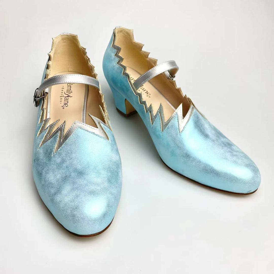 Ready to Ship- Snow Queen Park inspired Snow Queen Shoes Low Heel ...