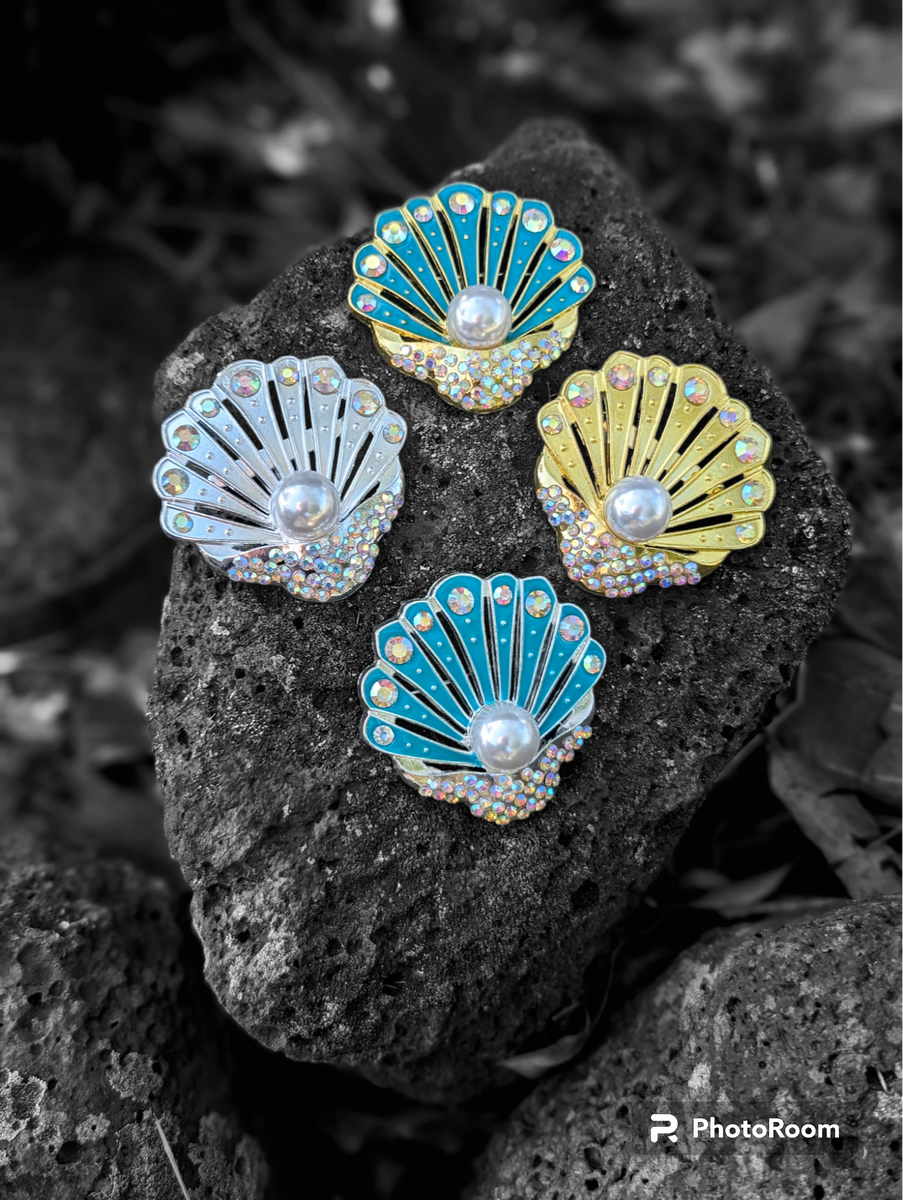 Ariel Mermaid Seashell Brooch and Earrings set – Emily Jane Designs